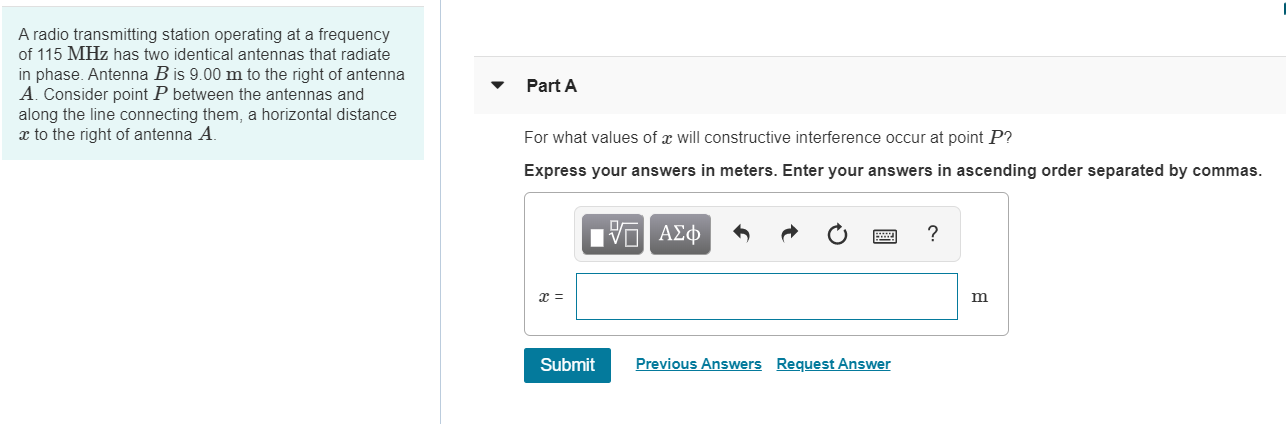 Solved A radio transmitting station operating at a frequency | Chegg.com