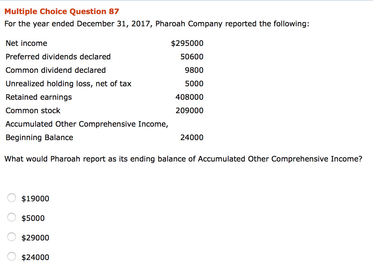 Solved Multiple Choice Question 83 Oriole Company reports | Chegg.com