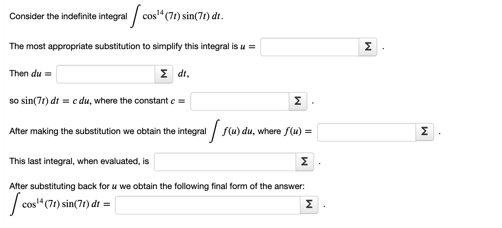 Solved Consider the indefinite integral V5+ 4x8 The most | Chegg.com