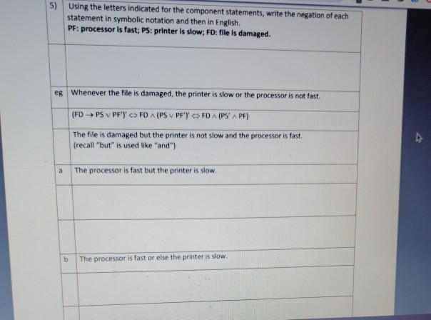 Solved 5) Using the letters indicated for the component | Chegg.com