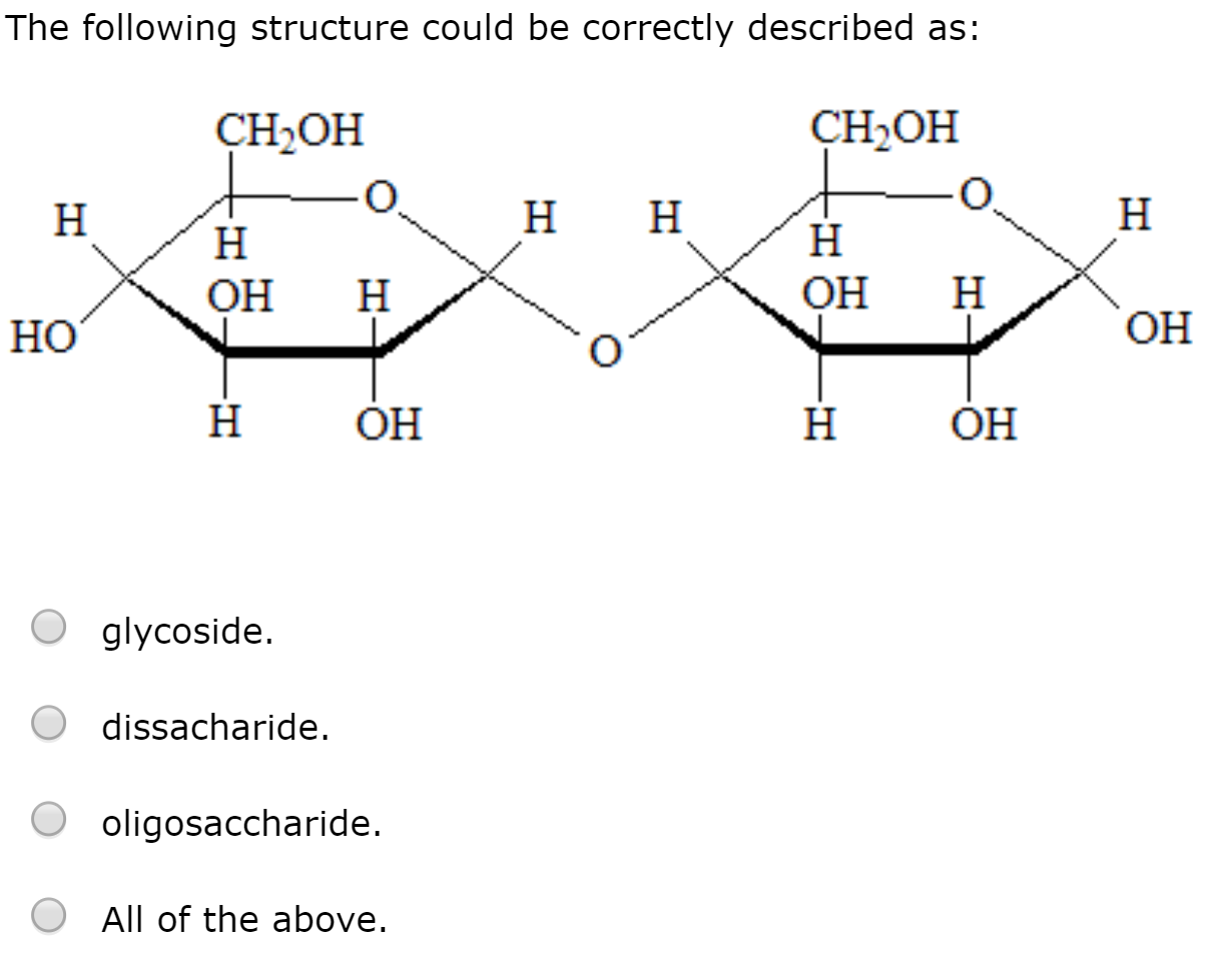 Solved The following structure could be correctly described | Chegg.com