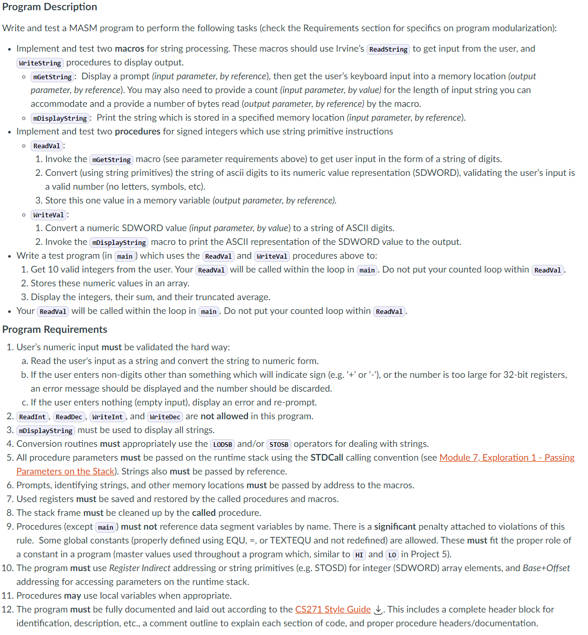 Solved would you be able to write an MASM code with the | Chegg.com