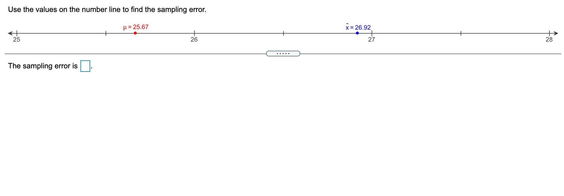 Solved Use the values on the number line to find the | Chegg.com