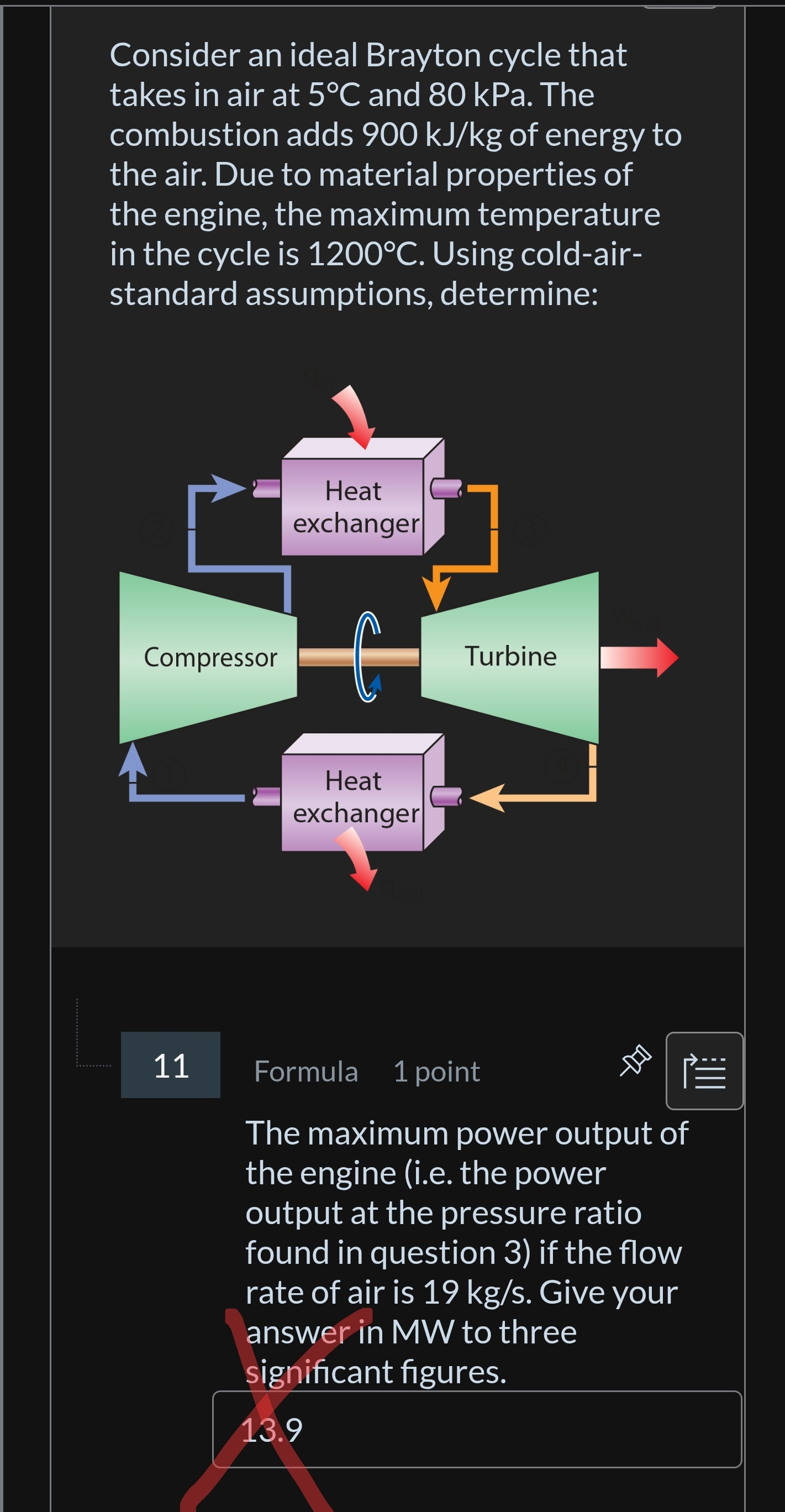 Consider an ideal Brayton cycle that takes in air at | Chegg.com