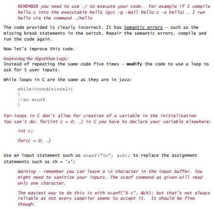1 - Getting used to Unix/Linux, C/C++ compiler | Chegg.com