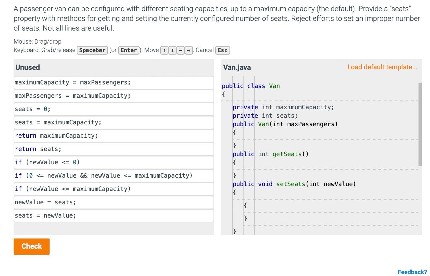 Solved Please place the code in the appropriate location so | Chegg.com