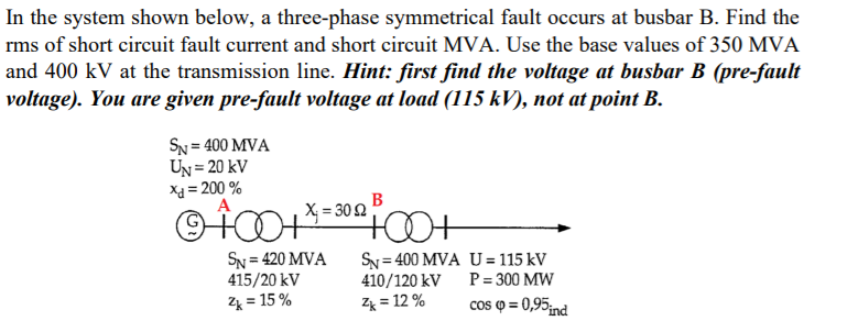 Solved In the system shown below, a three-phase symmetrical | Chegg.com