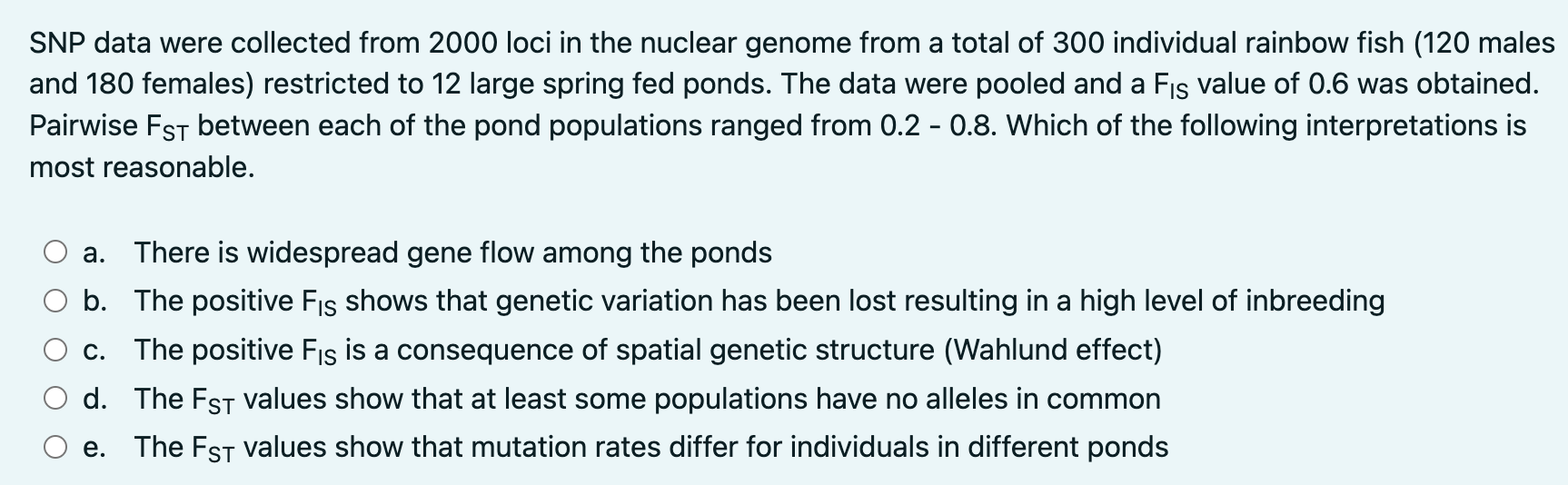 Solved SNP data were collected from 2000 loci in the nuclear | Chegg.com