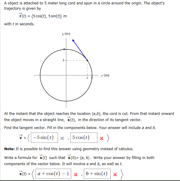 Solved A object is attached to 5 meter long cord and spun in | Chegg.com