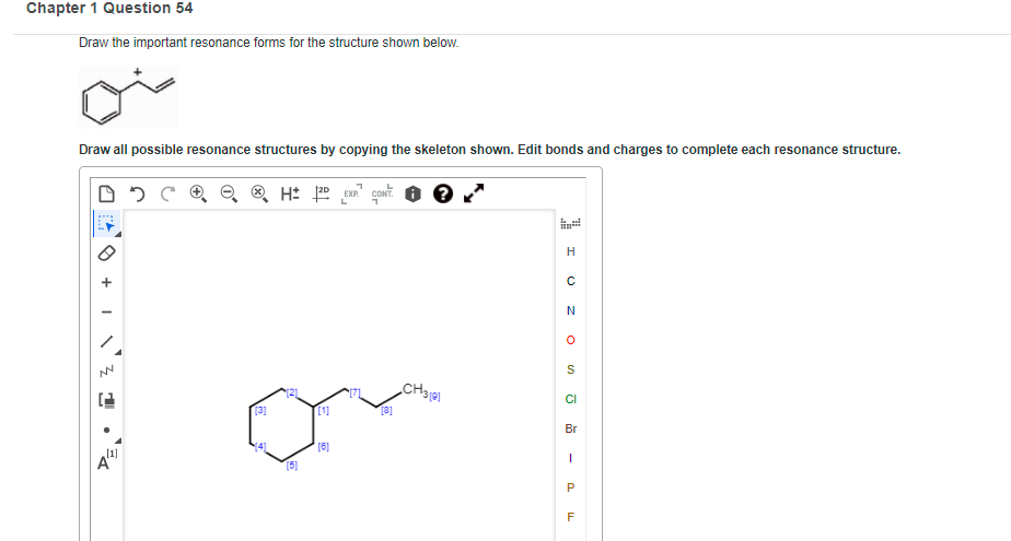 Solved Draw the important resonance forms for the structure | Chegg.com