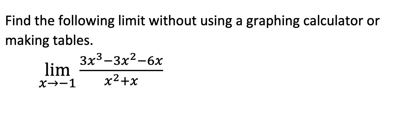 Solved Find the following limit without using a graphing | Chegg.com