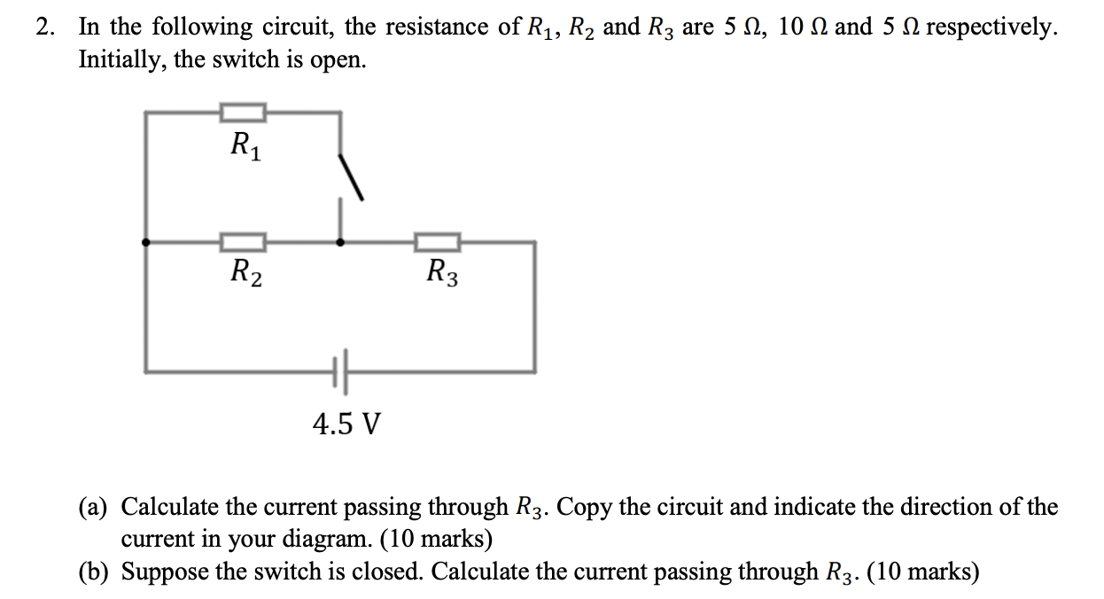 Solved In the following circuit, the resistance of R1,R2 and | Chegg.com