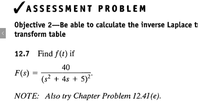 Solved Objective 2—Be able to calculate the inverse Laplace | Chegg.com