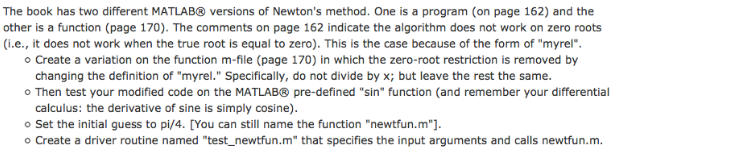 Solved The book has two different MATLAB@ versions of | Chegg.com