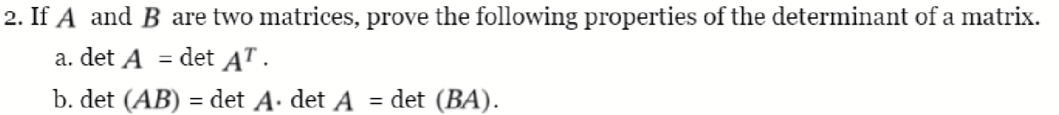 Solved 2. If A and B are two matrices, prove the following | Chegg.com