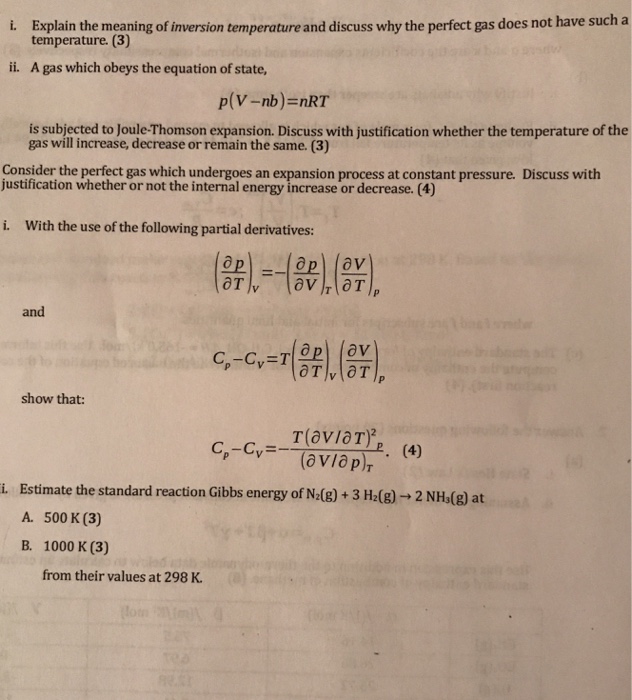 Solved Explain the meaning of inversion temperature and | Chegg.com