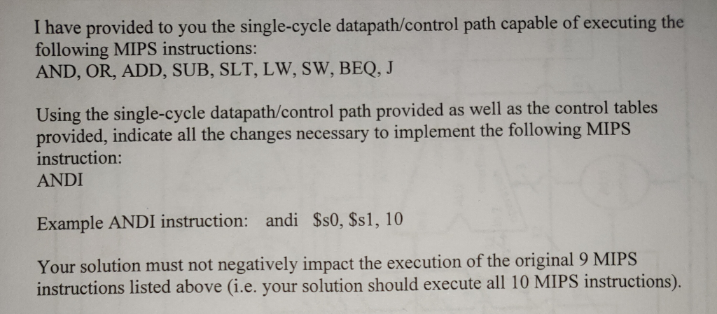 I have provided to you the single-cycle | Chegg.com