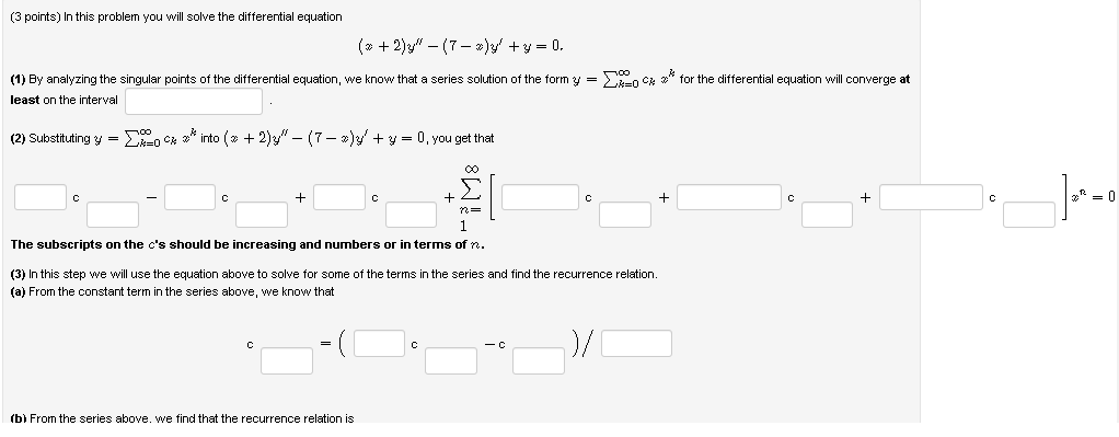 Solved 3 Points In This Problem You Will Solve The