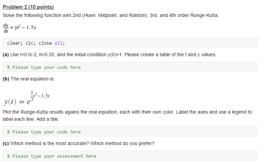Solved Problem 2 (10 points) Solve the following function | Chegg.com