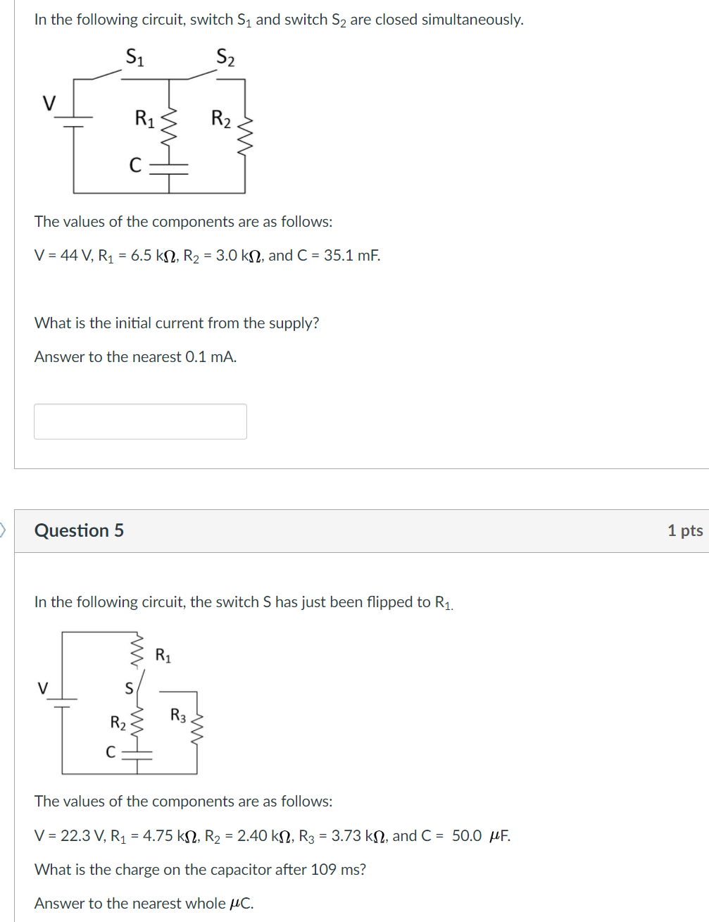 Solved In the following circuit, switch S1 and switch S2 are | Chegg.com