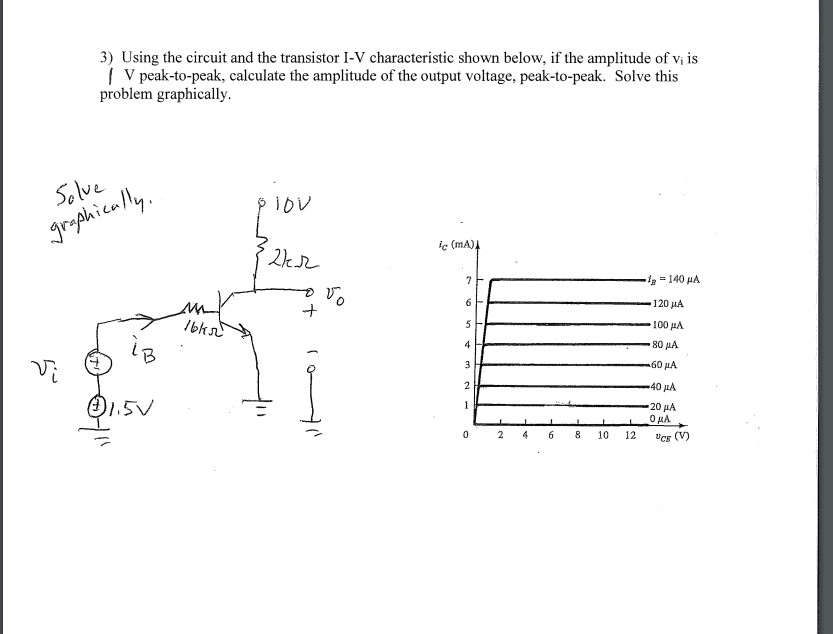 Solved 1) For the circuit shown, the input voltage is: v。= | Chegg.com