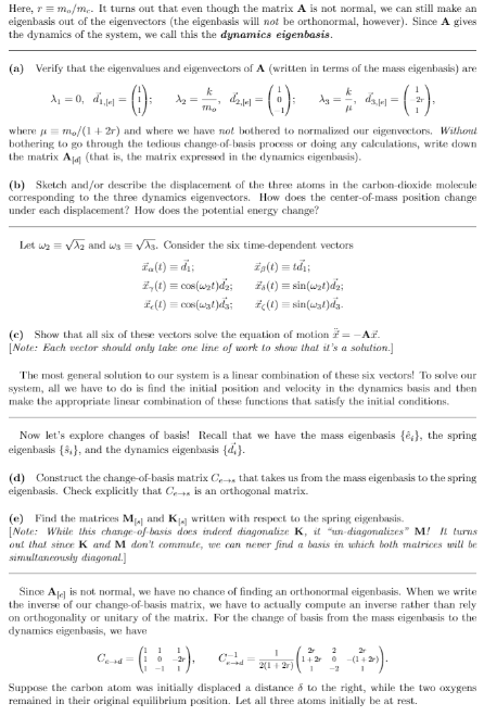 Solved In Problem 7.2 we started to explore the vibrational | Chegg.com