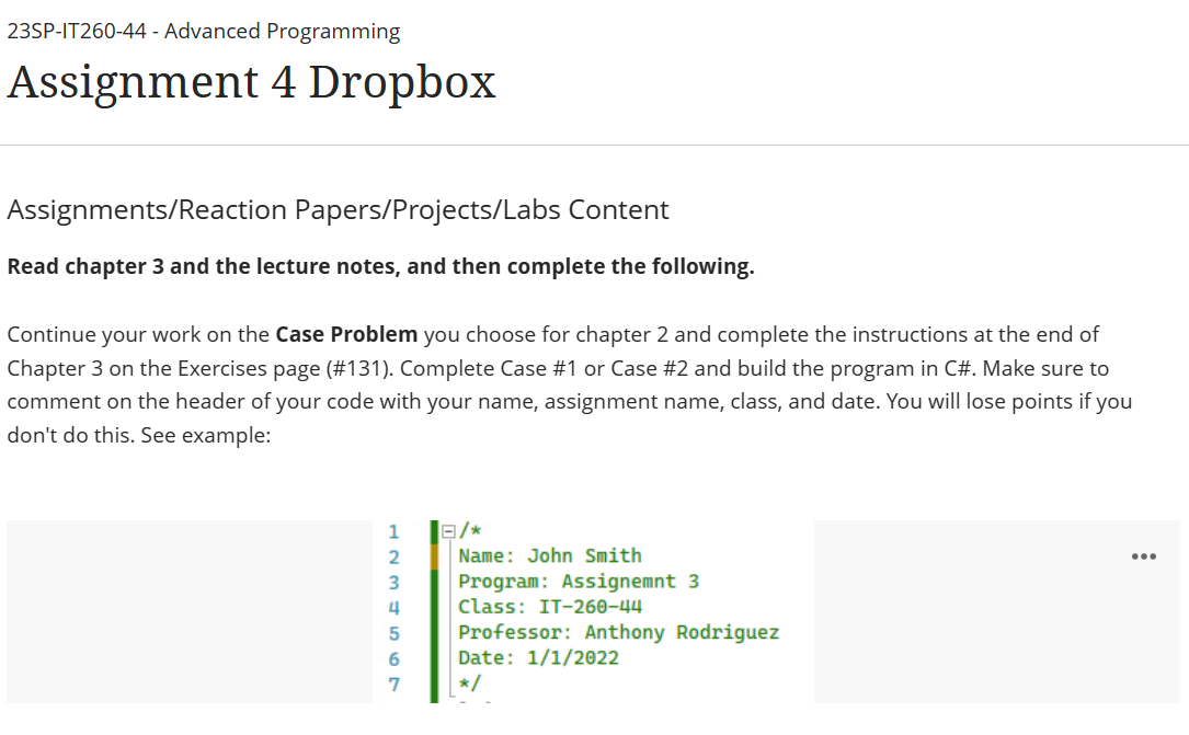 Solved Assignment 4 Dropbox Assignments/Reaction | Chegg.com