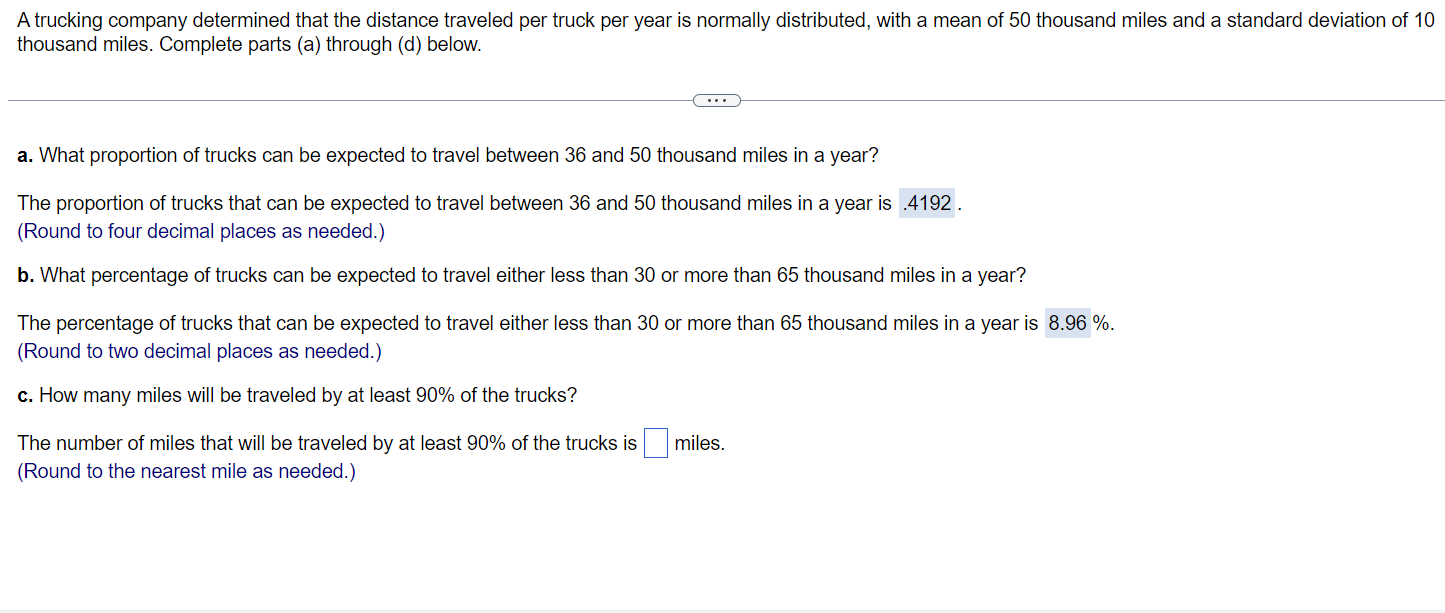 Solved Given a normal distribution with μ=52 and σ=4, | Chegg.com