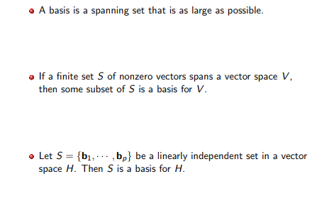 Solved A basis is a spanning set that is as large as | Chegg.com