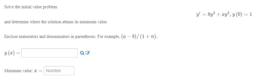 Solved Solve the initial value problem y' = 8y2 + xy?, y(0) | Chegg.com