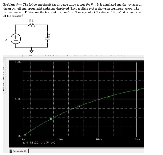 Solved Problem 4-The following circuit has a square wave | Chegg.com