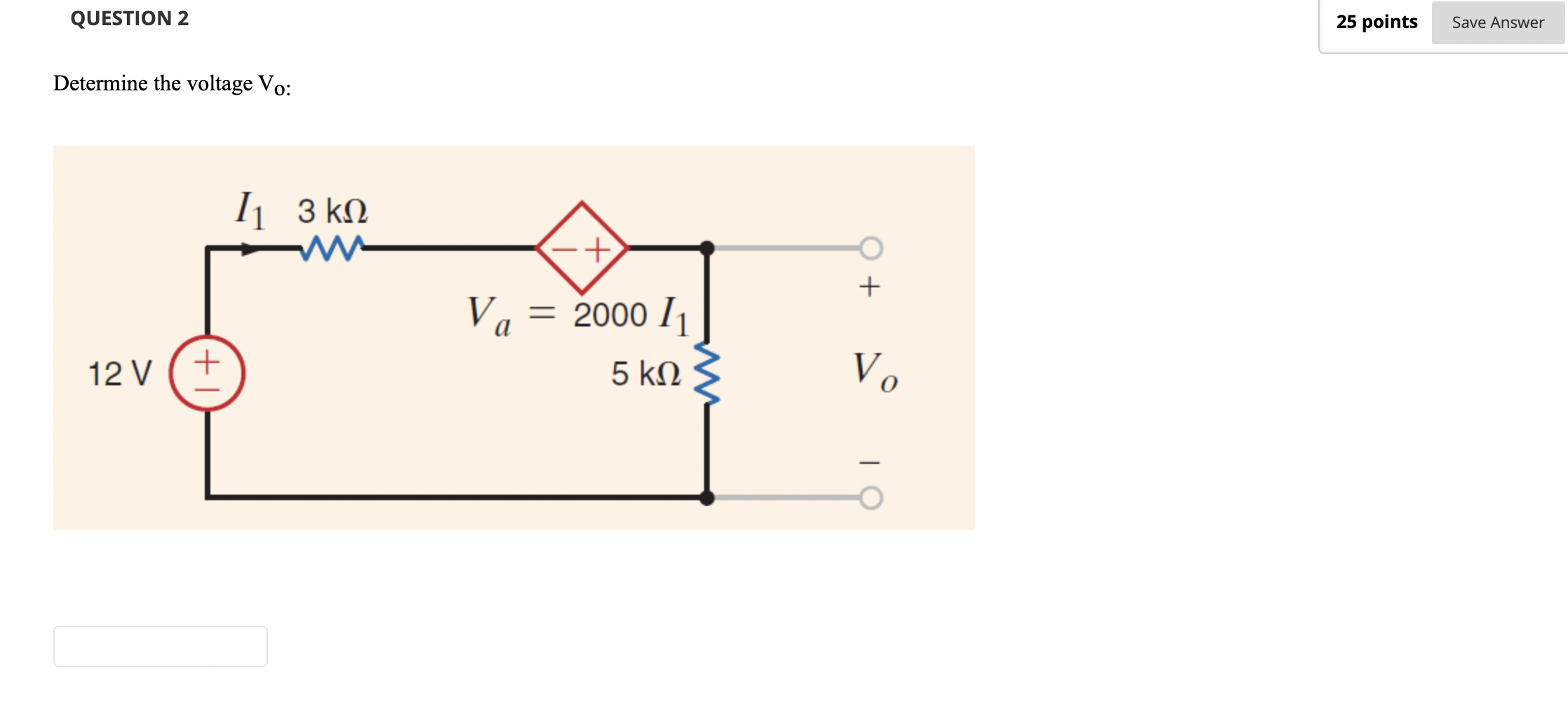 Solved Determine the voltage VO :Using KCL, find the value | Chegg.com