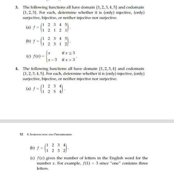 Solved 3. The following functions all have domain | Chegg.com