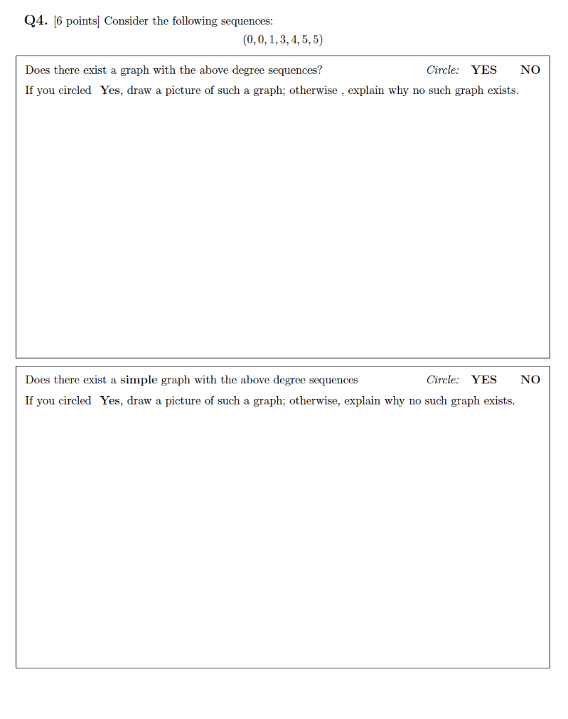 Solved Q4. [6 points] Consider the following sequences: | Chegg.com