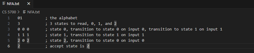 Solved My Python code to implement NFA always reject any | Chegg.com