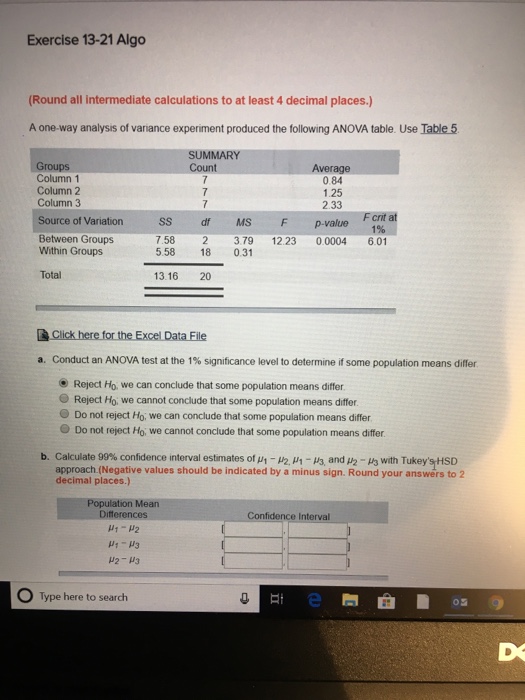 Solved Exercise 13-21 Algo (Round all intermediate | Chegg.com Solved Exercise 13-21 Algo (Round all intermediate | Chegg.com