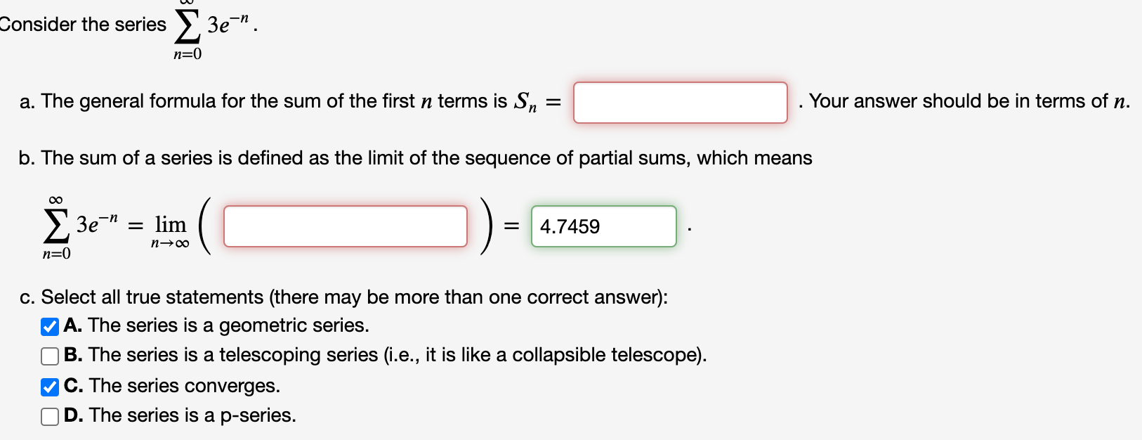 Solved Please help with Sn and the general formula. I got | Chegg.com