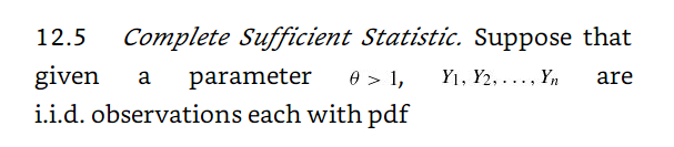12.5 Complete Sufficient Statistic. Suppose that | Chegg.com