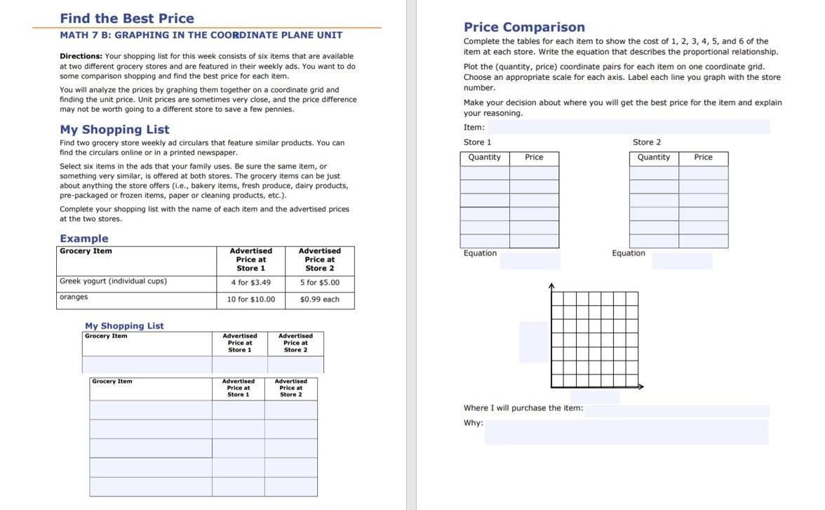 Find the Best Price MATH 7 B: GRAPHING IN THE | Chegg.com