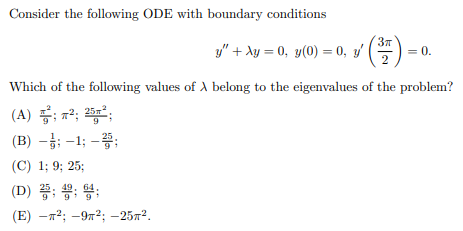 Solved Consider the following ODE with boundary conditions | Chegg.com