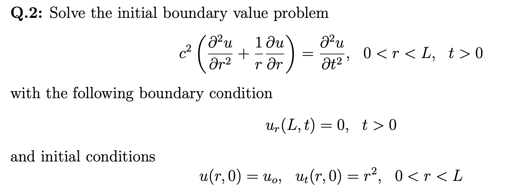 Solved Q.2: Solve the initial boundary value problem 22u 1 | Chegg.com