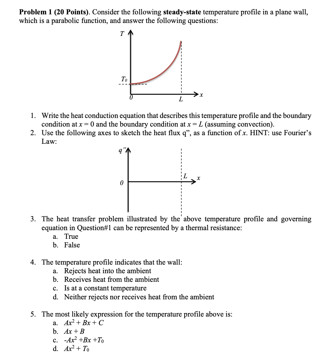 Solved Problem 1 (20 Points). Consider the following | Chegg.com