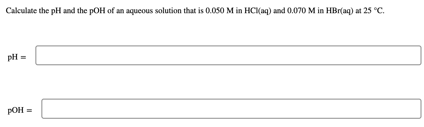 Solved What is the pH of a 1.8M solution of HClO4 ? pH : | Chegg.com