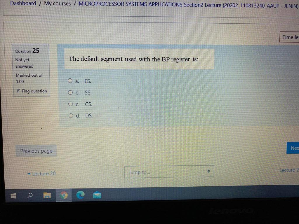 Solved Dashboard / My courses / MICROPROCESSOR SYSTEMS | Chegg.com