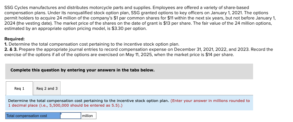 Solved SSG Cycles manufactures and distributes motorcycle | Chegg.com