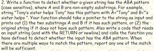 Solved 2. Write a function to detect whether a given string | Chegg.com