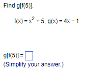 Solved Let f(x)=3x2−3x and g(x)=6x+4. Find f[g(k)]. | Chegg.com