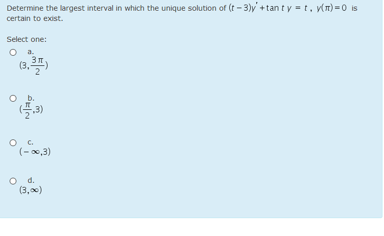 Solved Determine The Largest Interval In Which The Unique