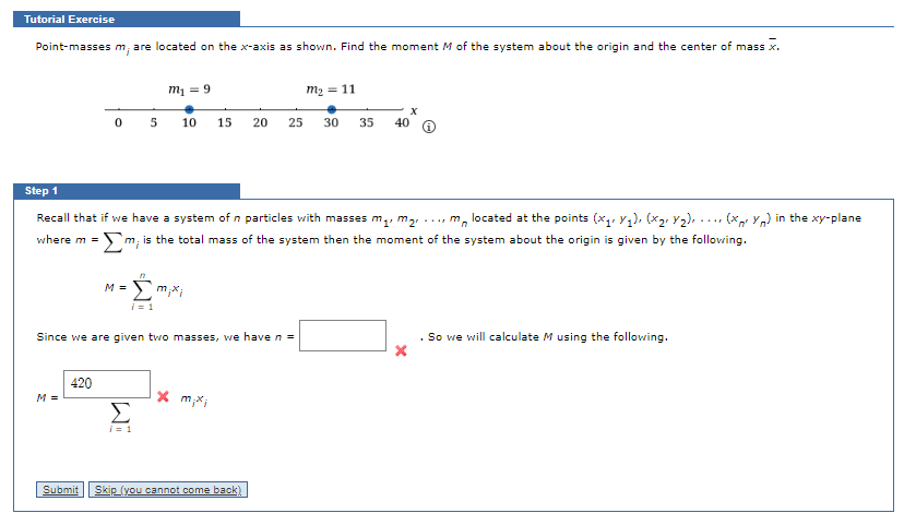 Solved Point-masses mi are located on the x-axis as shown. | Chegg.com