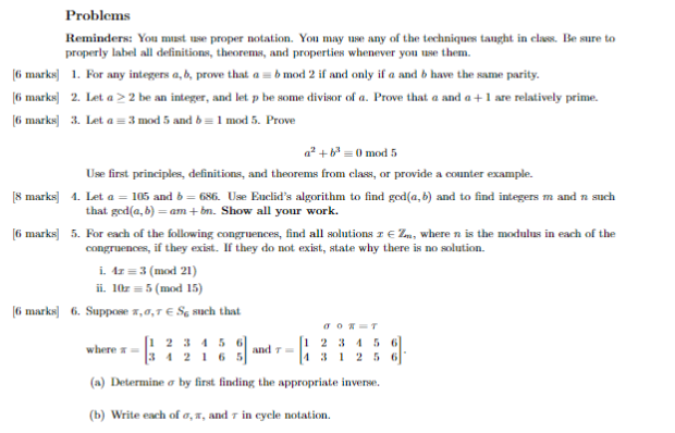 Solved Reminders: You must ase proper notation. You may use | Chegg.com